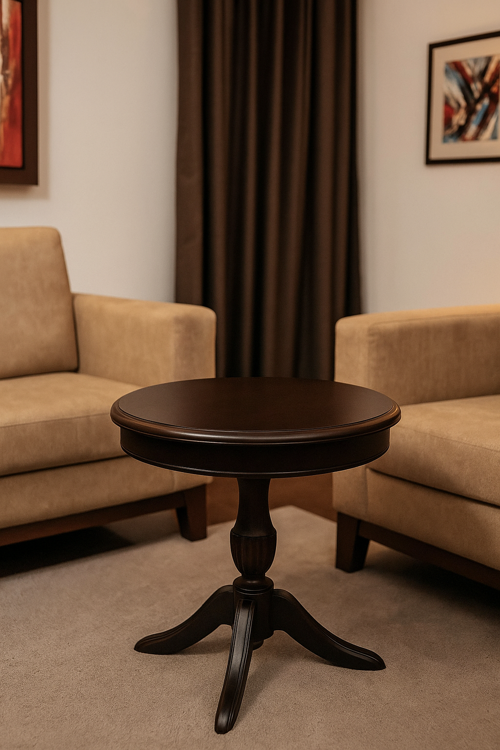 Elite Round Coffee Table – Teak Mantra